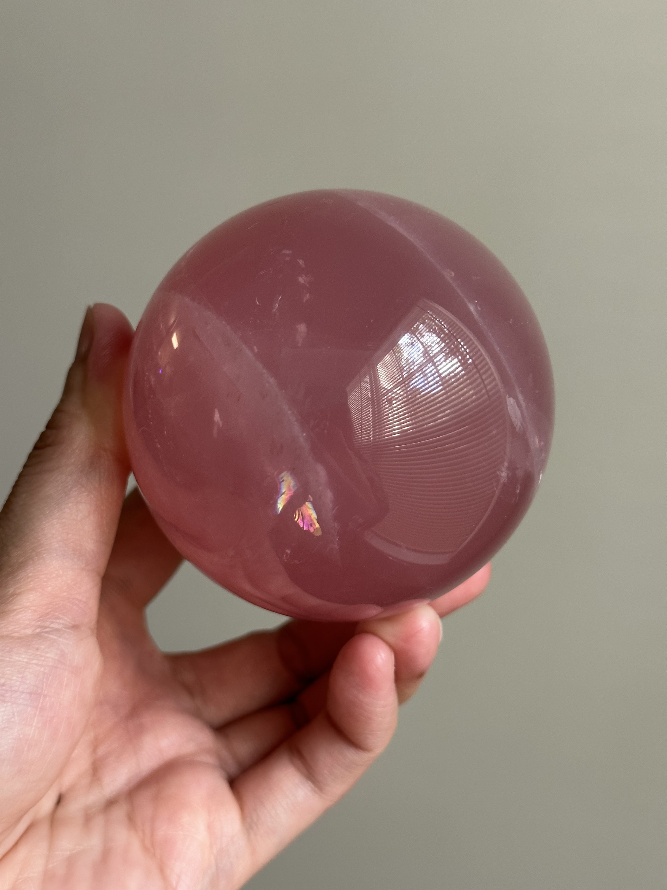 Gorgeous 6 Star Rose Quartz Sphere High Quality Star RQ Sphere ...