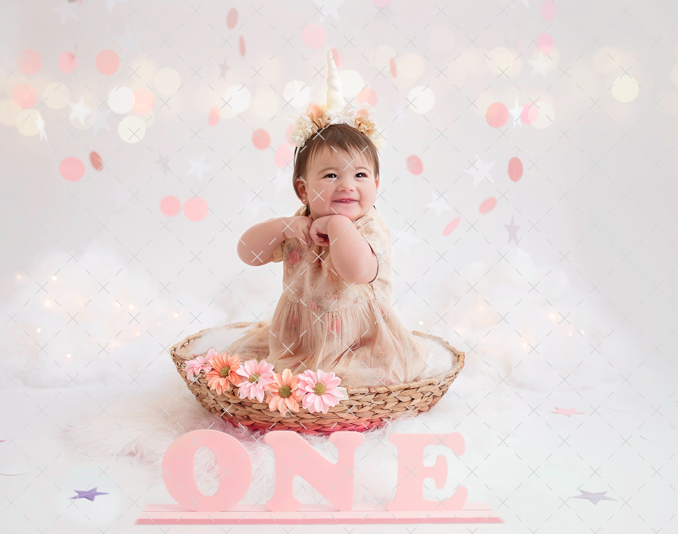 1st Birthday Digital Background Backdrop Photography Compositions ...