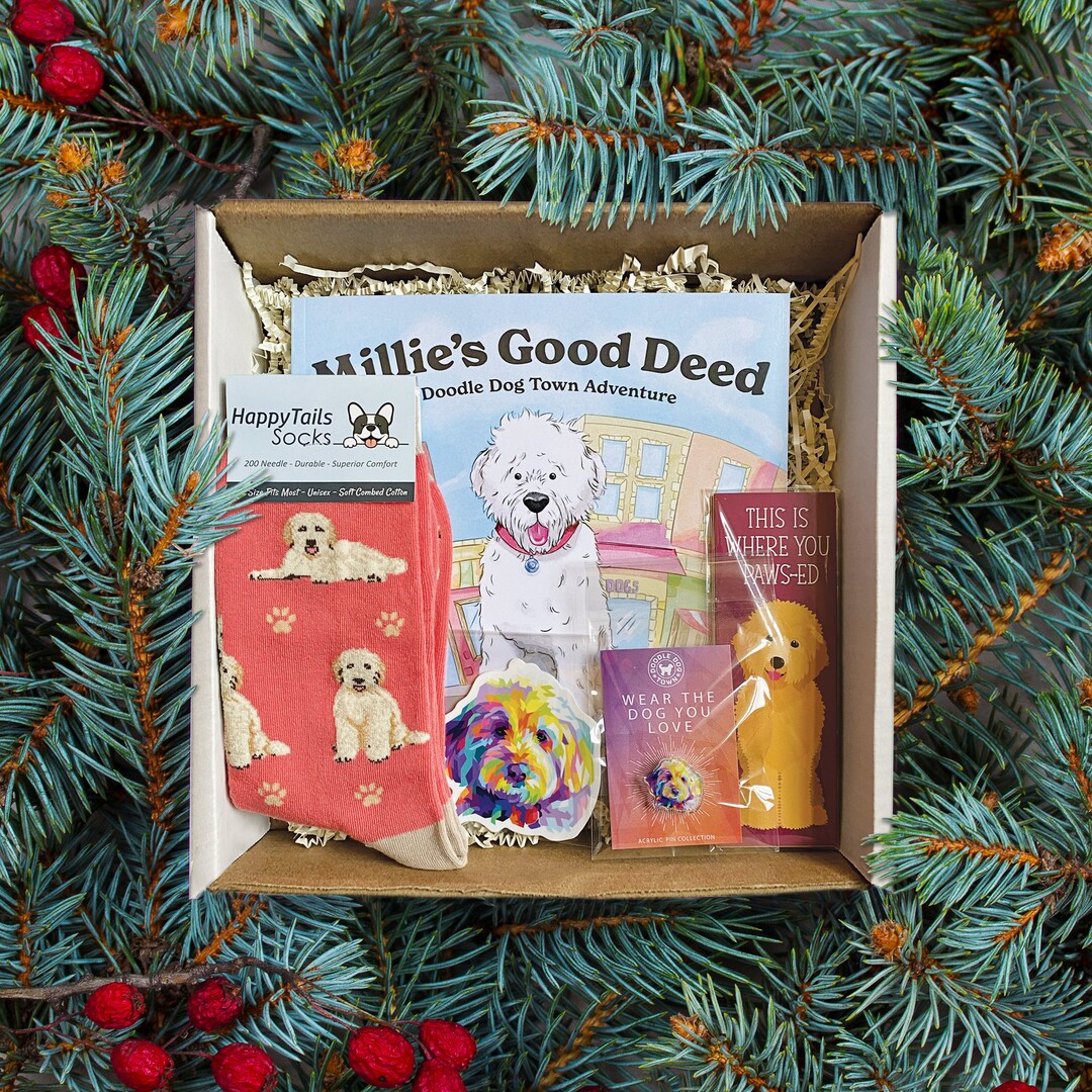 Doodle Dog Gift Box Set, Goldendoodle Christmas Gift, Childrens Book ...