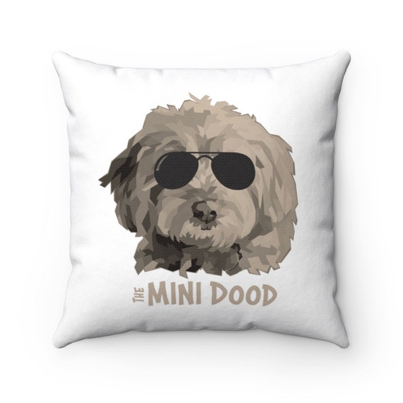 The Mini Dood Throw Pillow Miniature Goldendoodle - Etsy