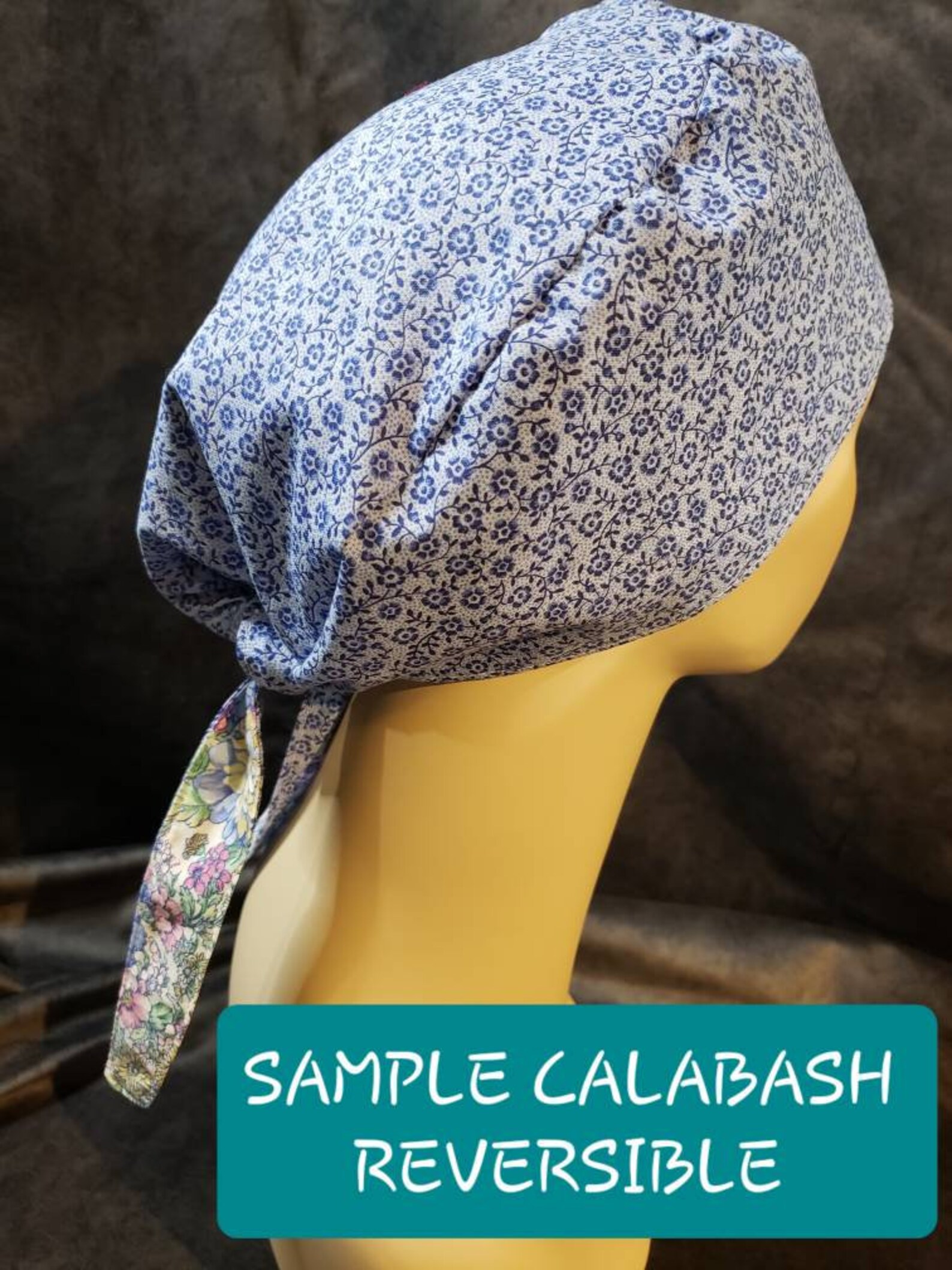 CUSTOM Calabash Style Cap for Shorter Hair, Reversible, Multiple ...