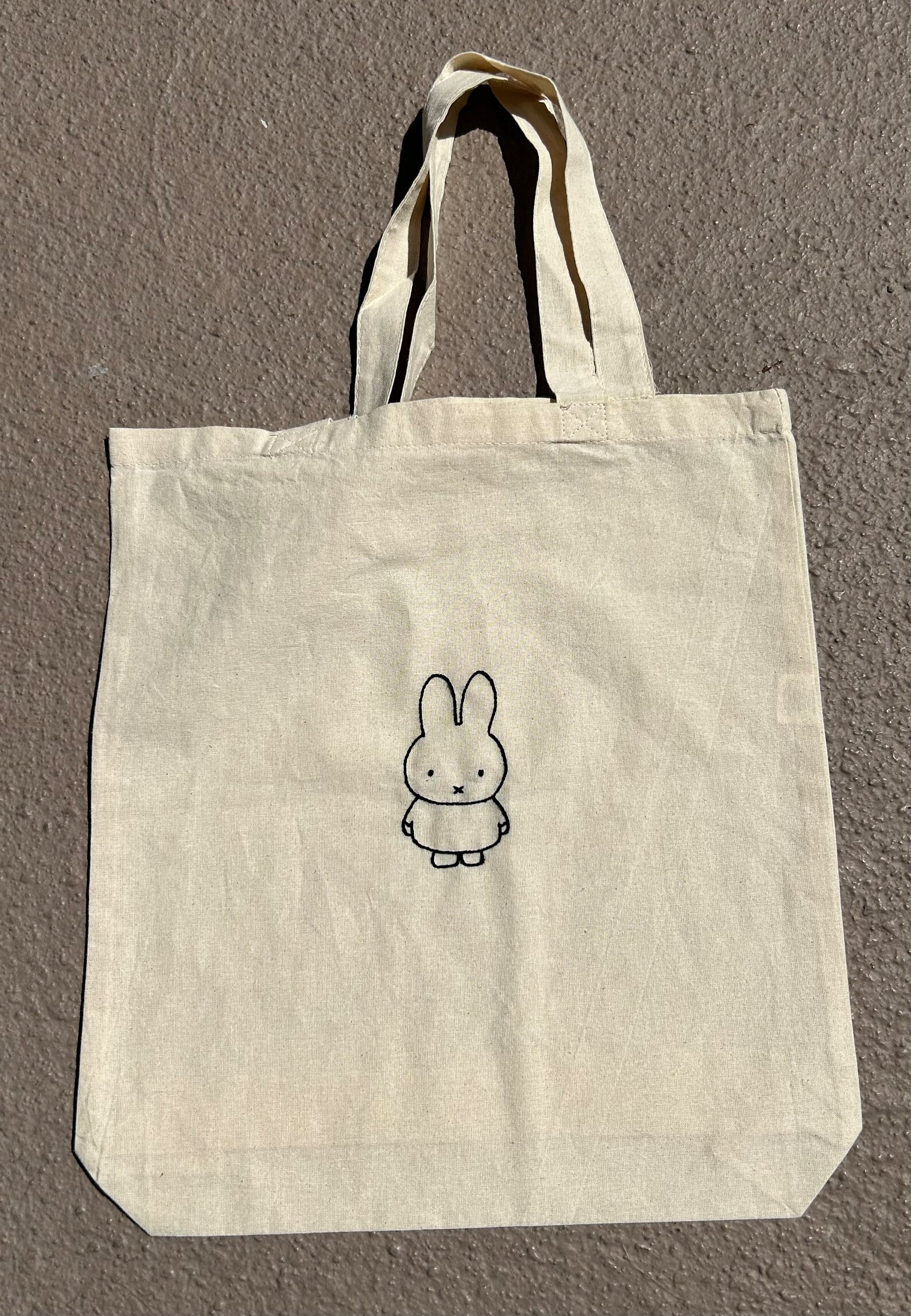 Handmade Embroidered Miffy Tote Bag - Miffy Tote Bag - Miffy Tote - Etsy