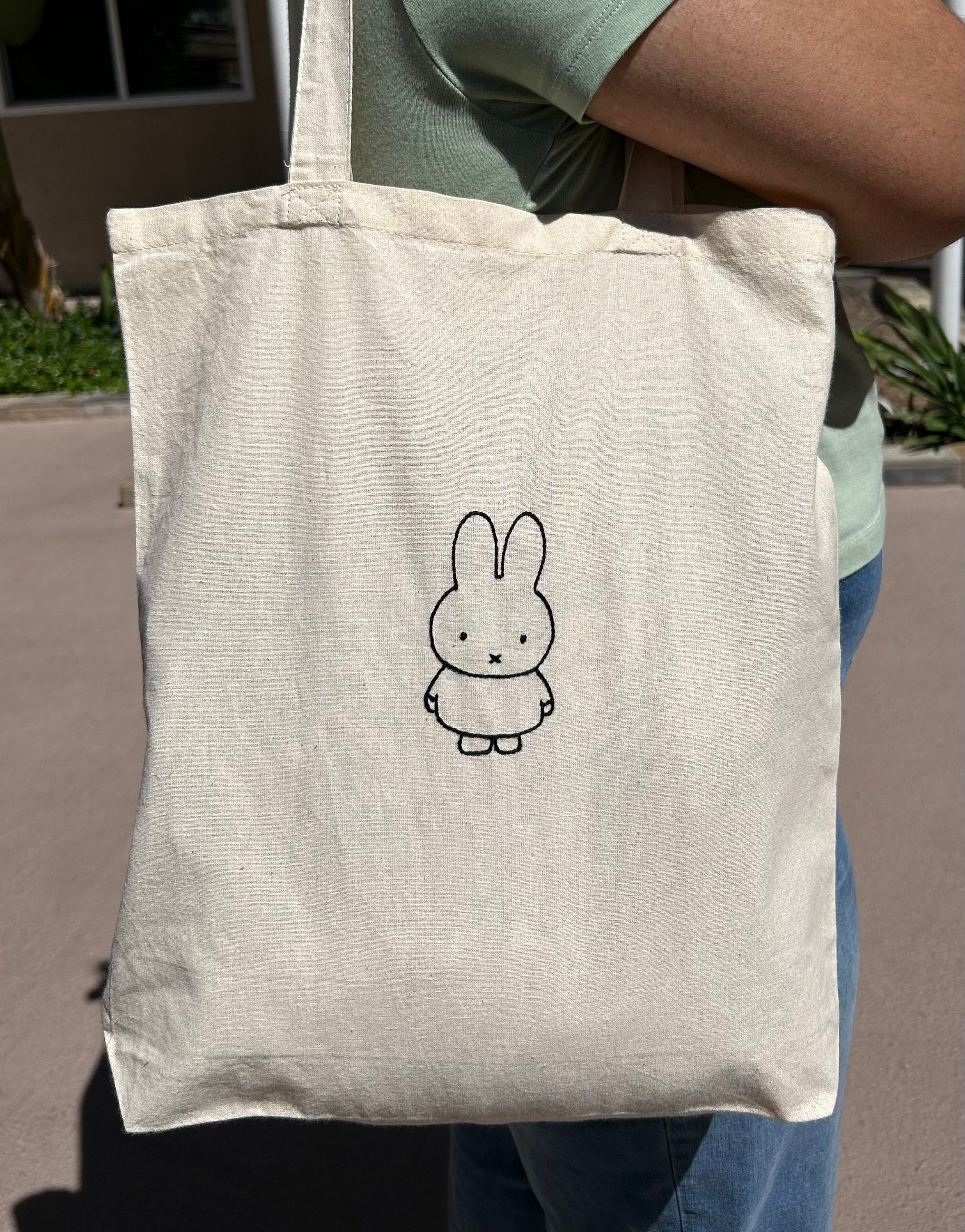 Handmade Embroidered Miffy Tote Bag - Miffy Tote Bag - Miffy Tote - Etsy