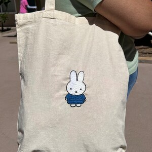 Handmade Embroidered Miffy Tote Bag - Etsy