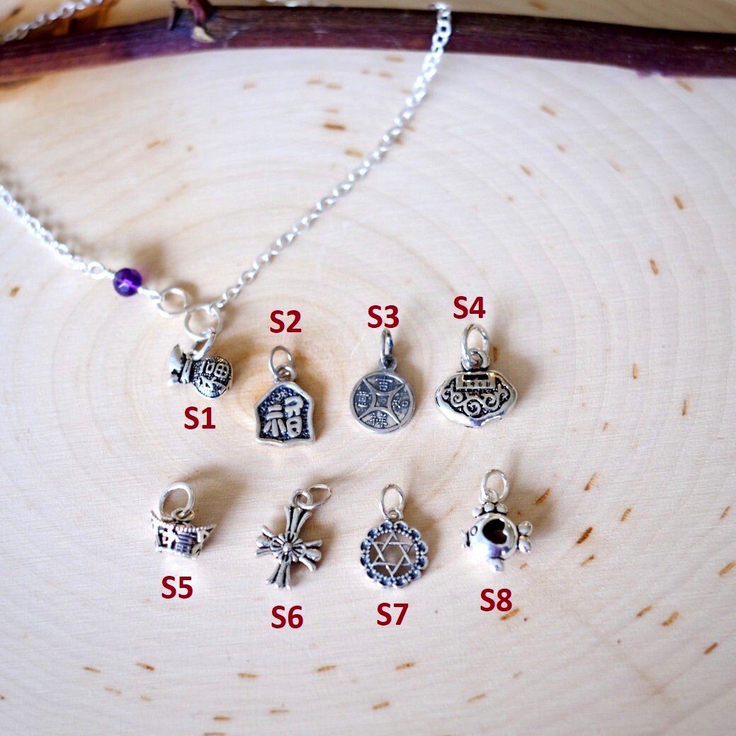 Choices of Gemstone Anklets/gemstone Bead and Silver Pendant - Etsy