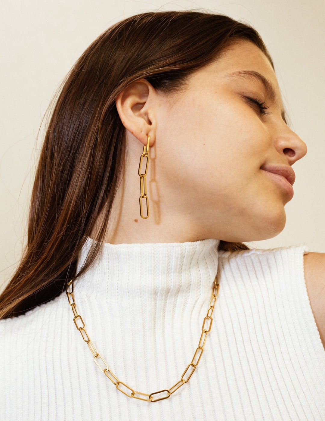 Gia's Thick Chunky Link Chain I 316L Stainless Steel I 18K - Etsy