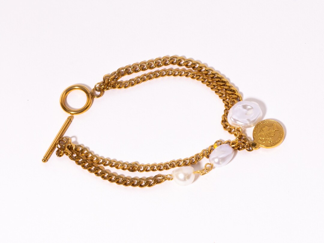 Celia's Queen Elizabeth Freshwater Beads Layer Link Chain - Etsy