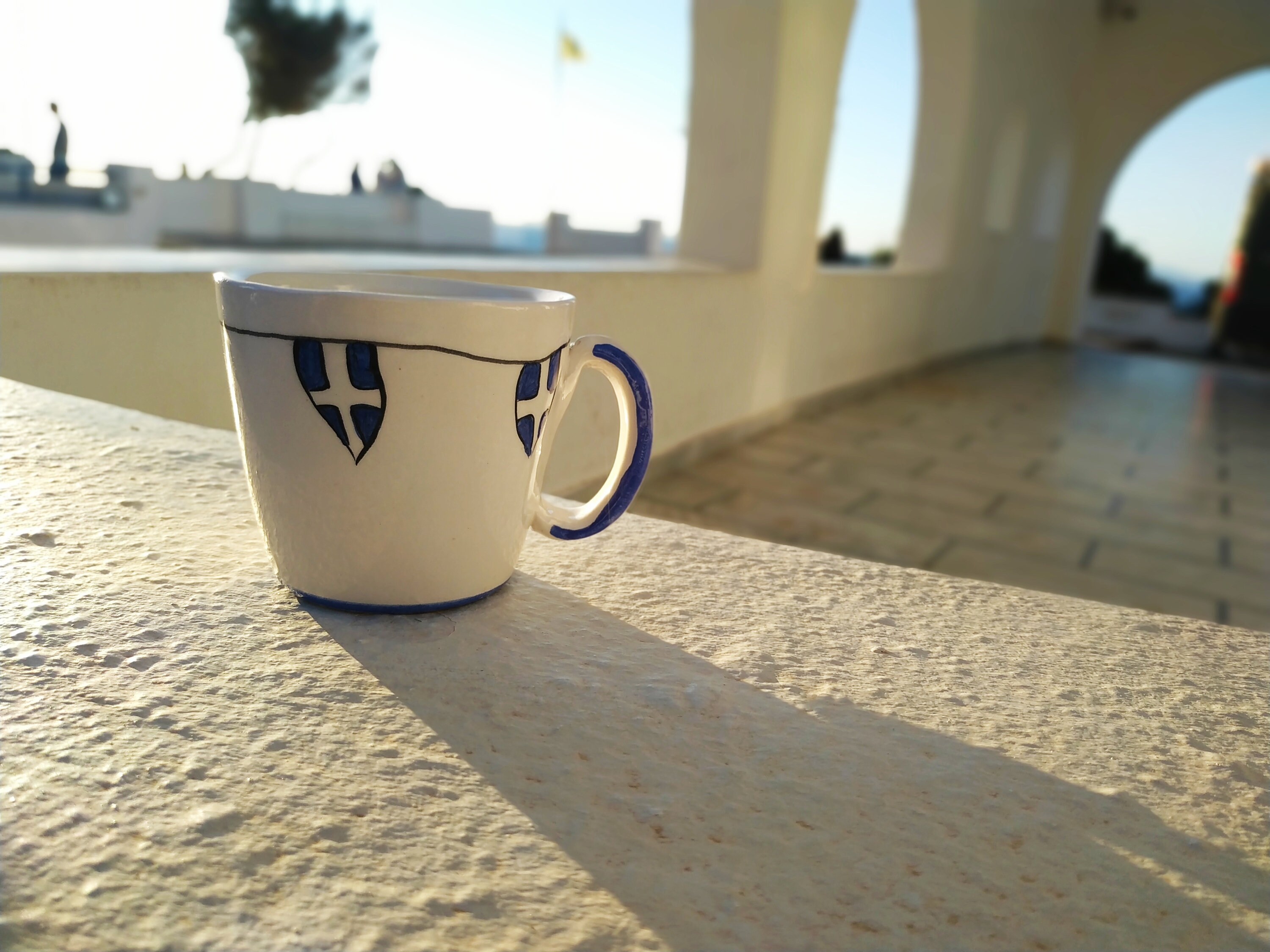 Ceramic Coffee Mug Handmade with Greek Flags, 200th Independence ...