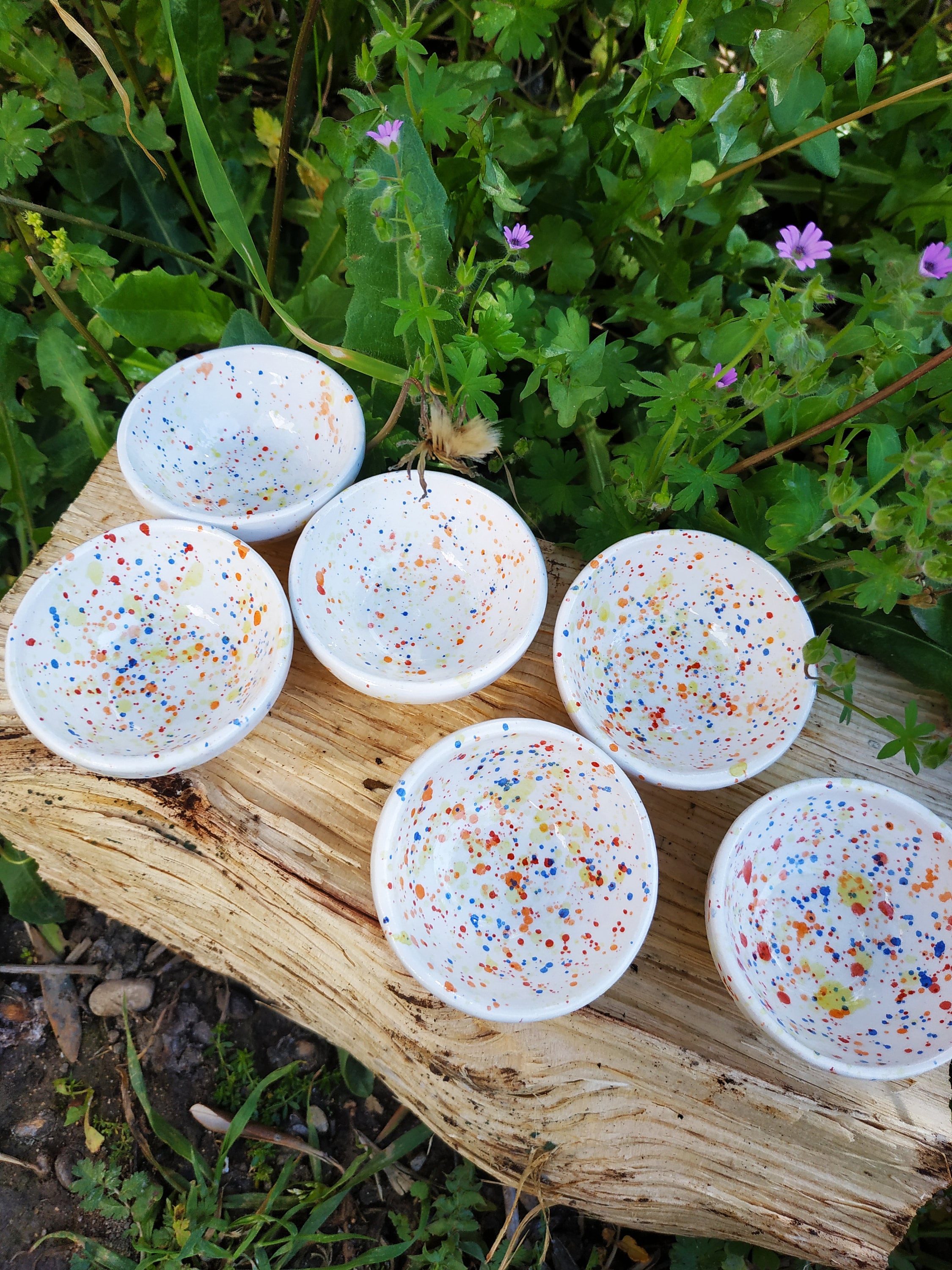Handmade Dipping Bowls Ceramic Set of 3 colorful in 2 sizes | Etsy