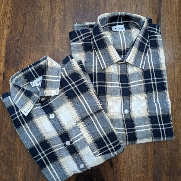 Father and Son Matching Flannel Shirts - Etsy