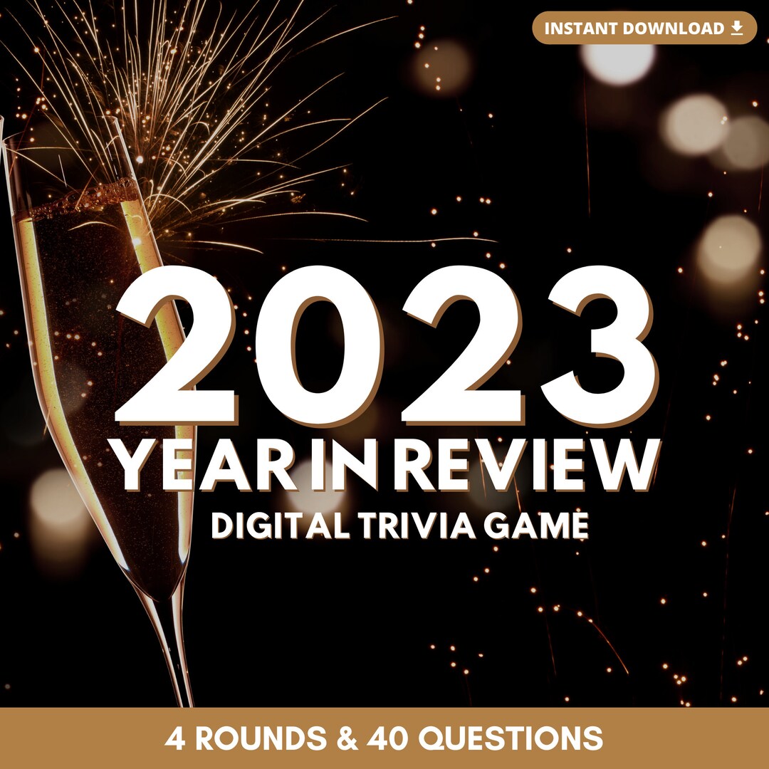 2023 Year in Review Trivia Game: 40 Questions (powerpoint Digital ...