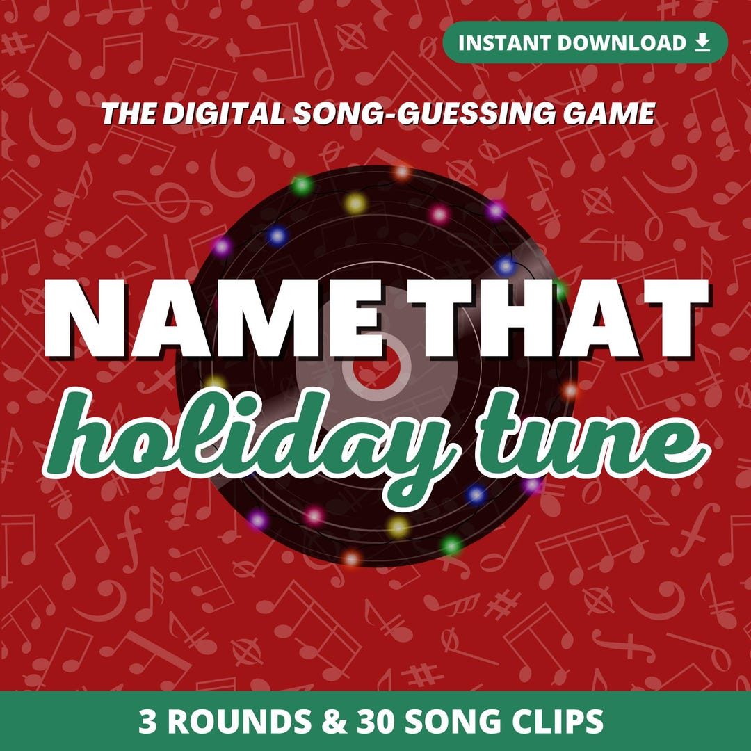 Name That HOLIDAY Tune Digital Trivia Game | 3 Games & 30 Songs ...