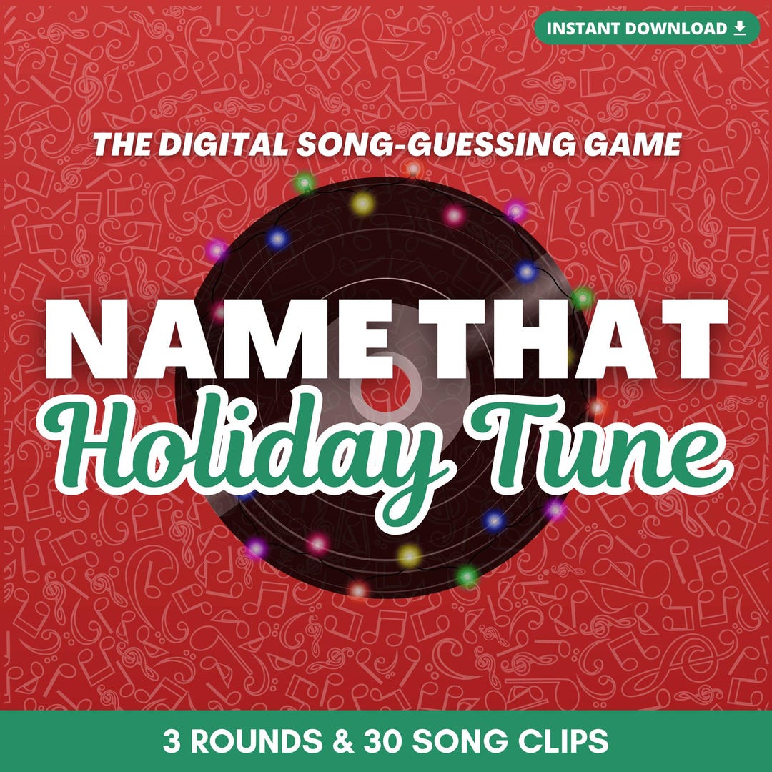 Name That Holiday Tune Game: Christmas Party (PPT Digital Download) - Etsy