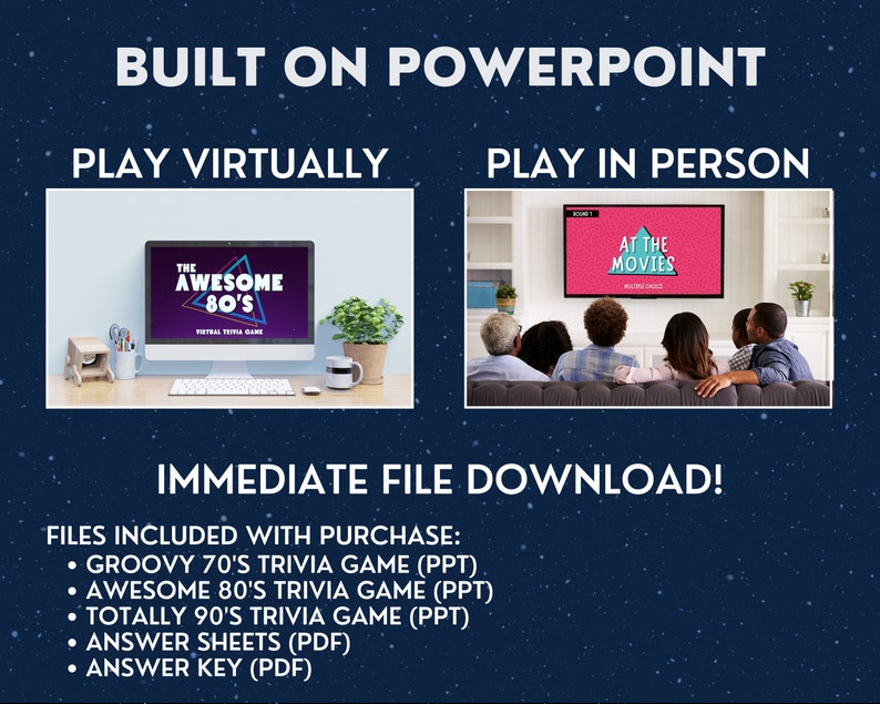 The Ultimate DECADE TRIVIA Digital Game Bundle 3 Games/decades to Play ...