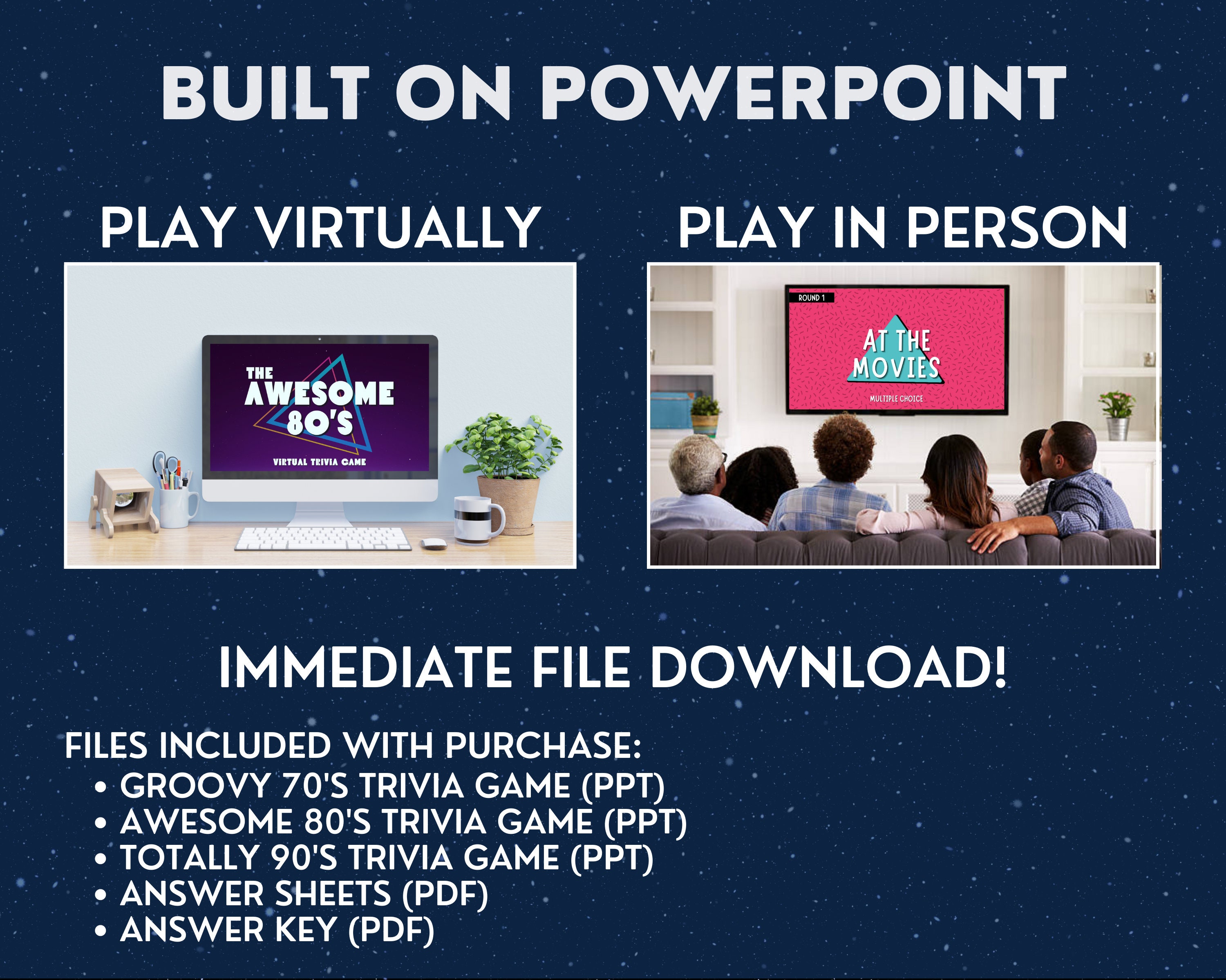 The Ultimate DECADE TRIVIA Digital Game Bundle! 3 Games/decades to Play ...