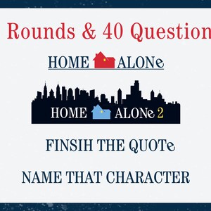 Home Alone Trivia Game: Christmas Holiday Family Fun (PDF Files) - Etsy