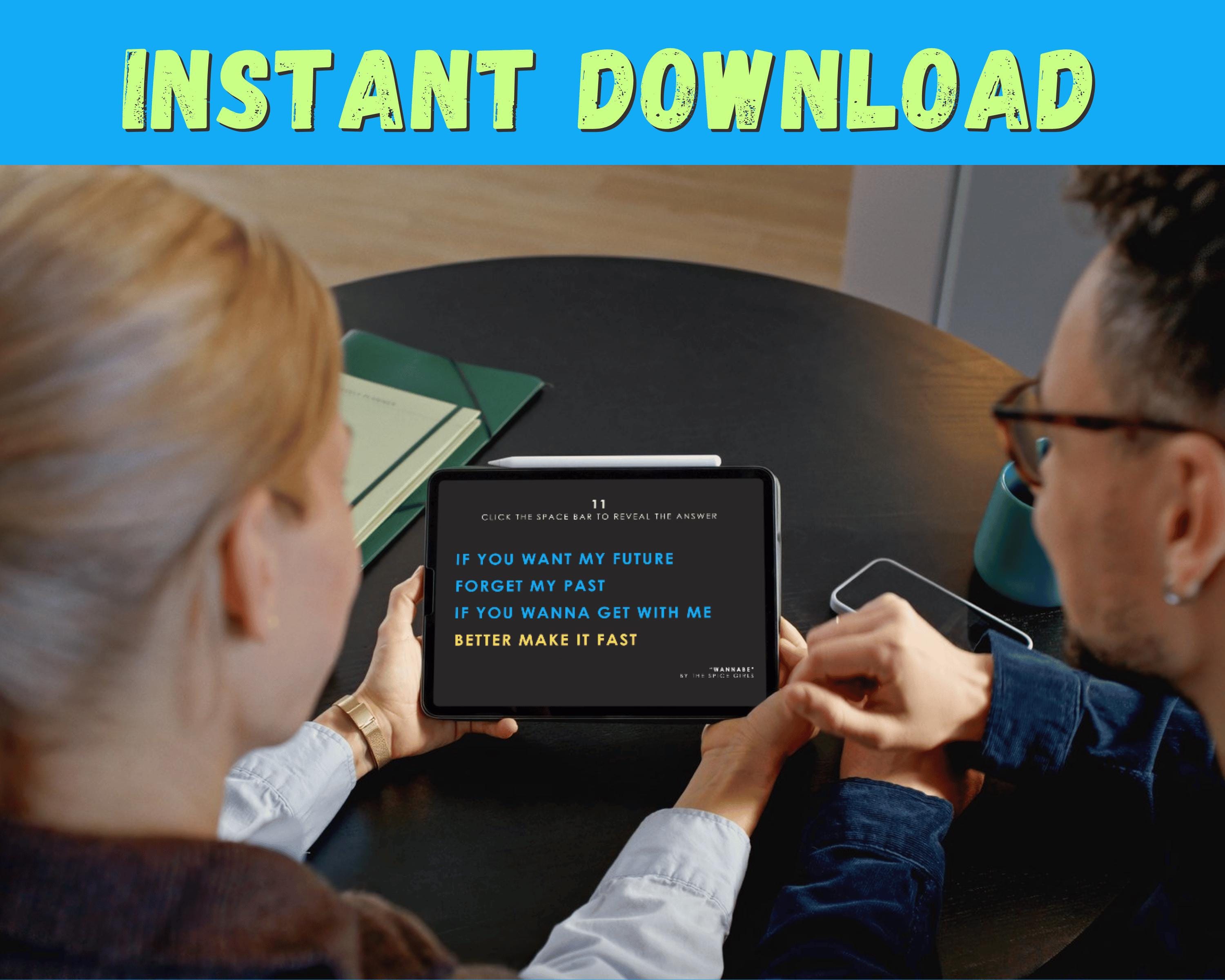 FINISH THE LYRICS Digital Party Game | 6 Rounds & 30 Songs | Music Game ...