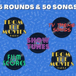 NAME THAT TUNE Digital Party Game | 5 Rounds & 50 Songs | Music Trivia ...