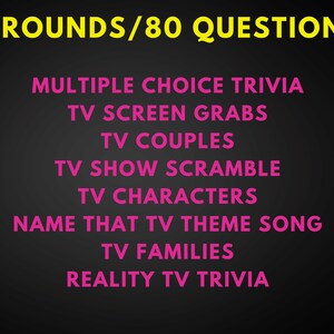 Ultimate TV Trivia Game: 80 Questions, Powerpoint (digital Download) - Etsy