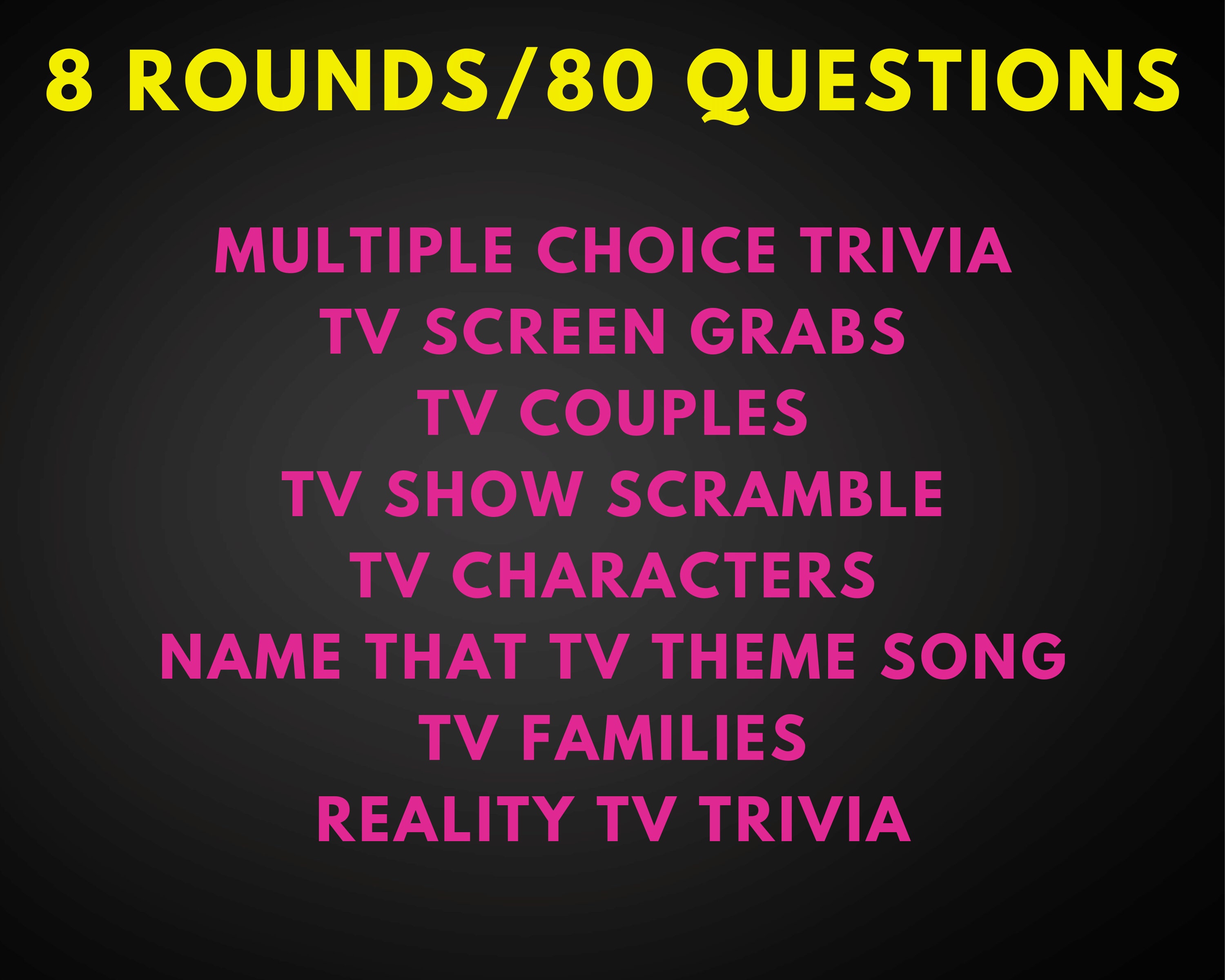 Ultimate TV Trivia Game: 80 Questions, Powerpoint (digital Download) - Etsy