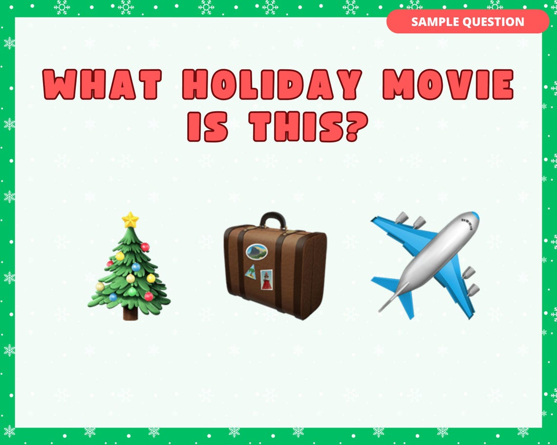 HOLIDAY EMOJI Phrase Printable Game | 3 Rounds & 30 Questions | Perfect ...