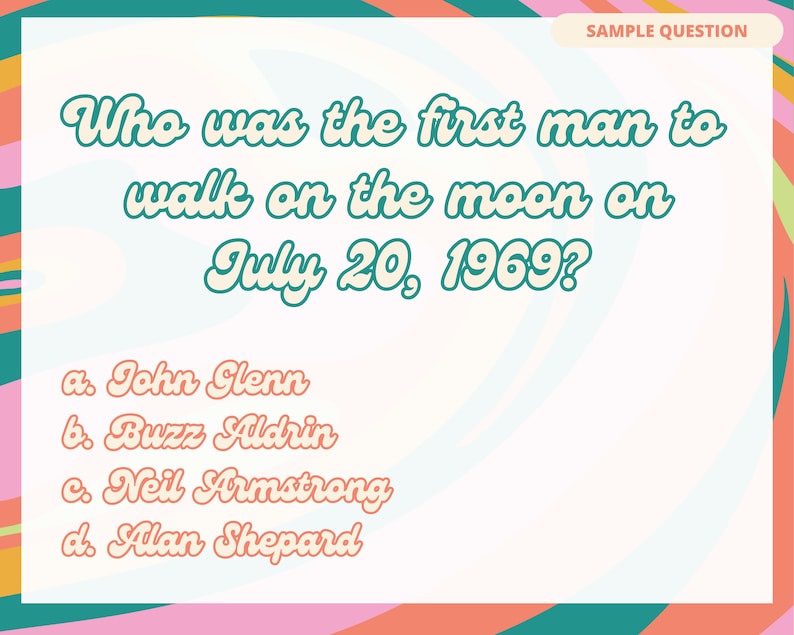 Swinging 60's Trivia Game: Retro Party, 70 Questions (PDF Files) - Etsy