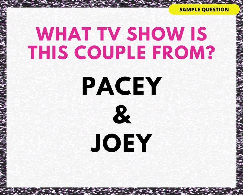 TV Trivia Printable Game: 6 Rounds, 60 Questions (PDF Files) - Etsy