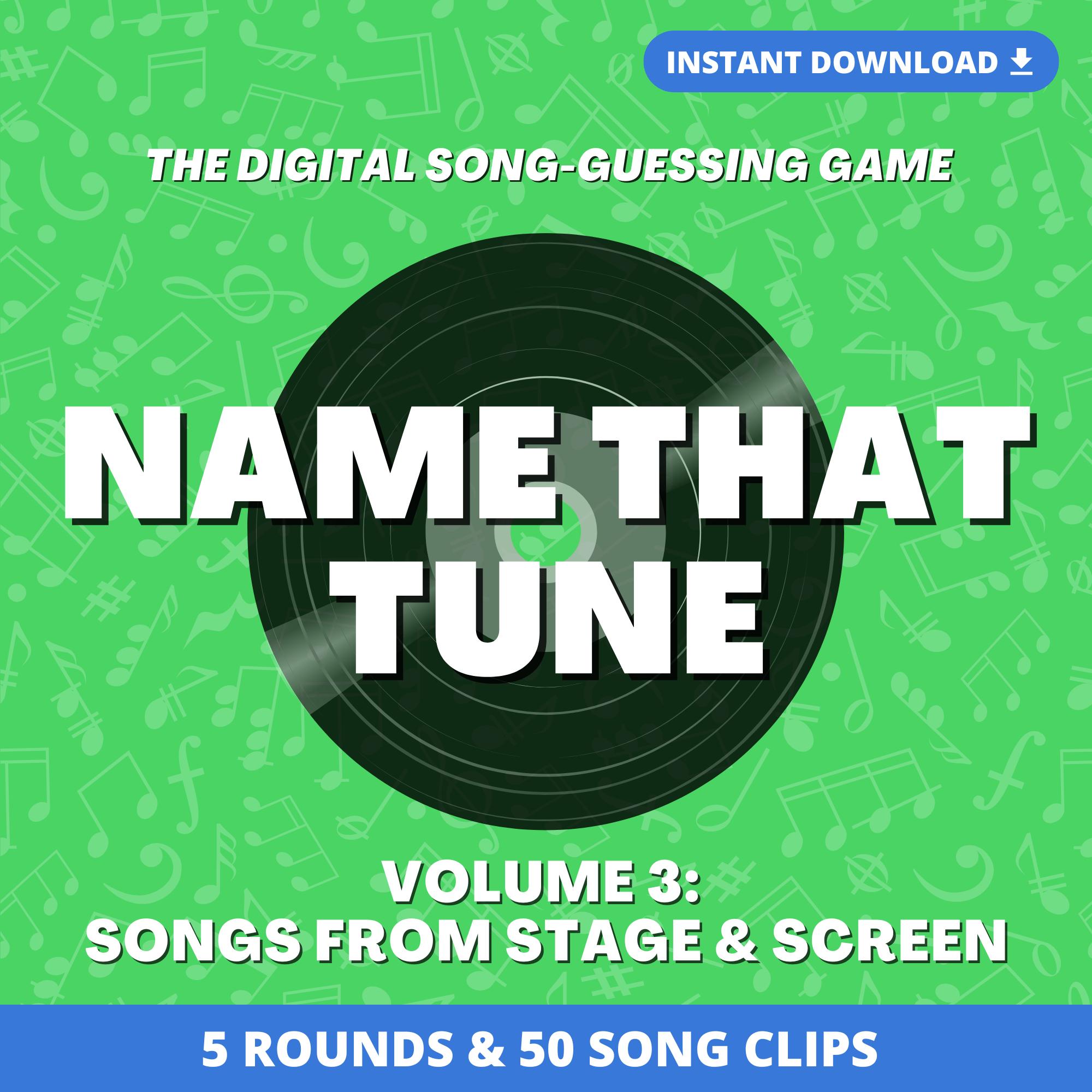 NAME THAT TUNE Digital Party Game | 5 Rounds & 50 Songs | Music Trivia ...
