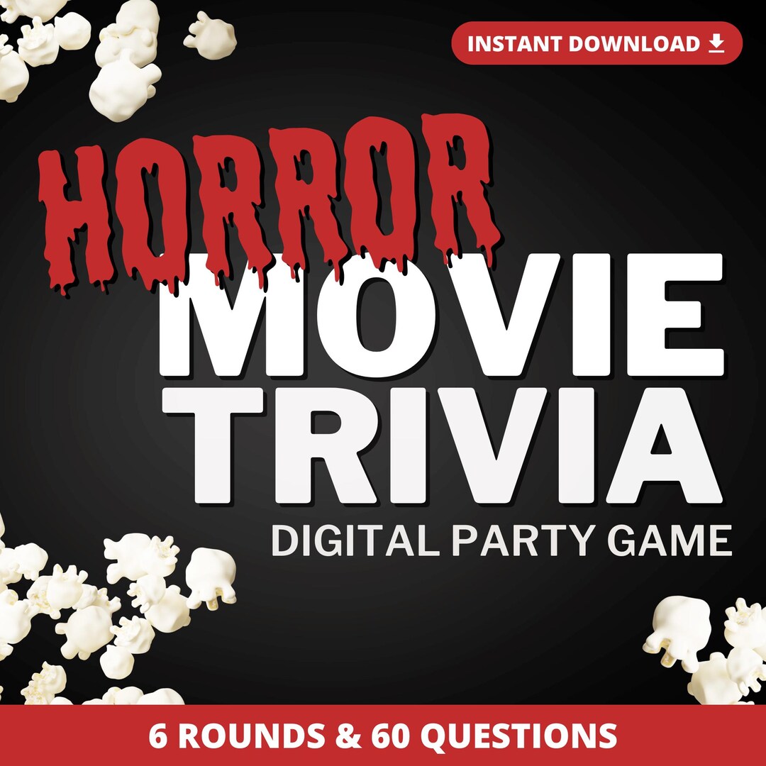 HORROR MOVIE TRIVIA Digital Party Game | 6 Rounds & 60 Questions ...