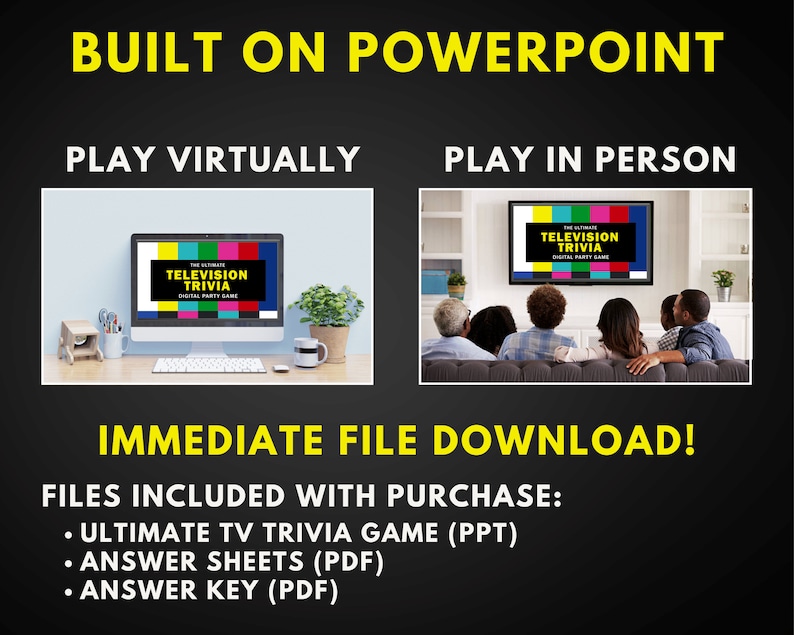 Ultimate TV Trivia Game: 80 Questions, Powerpoint (digital Download) - Etsy