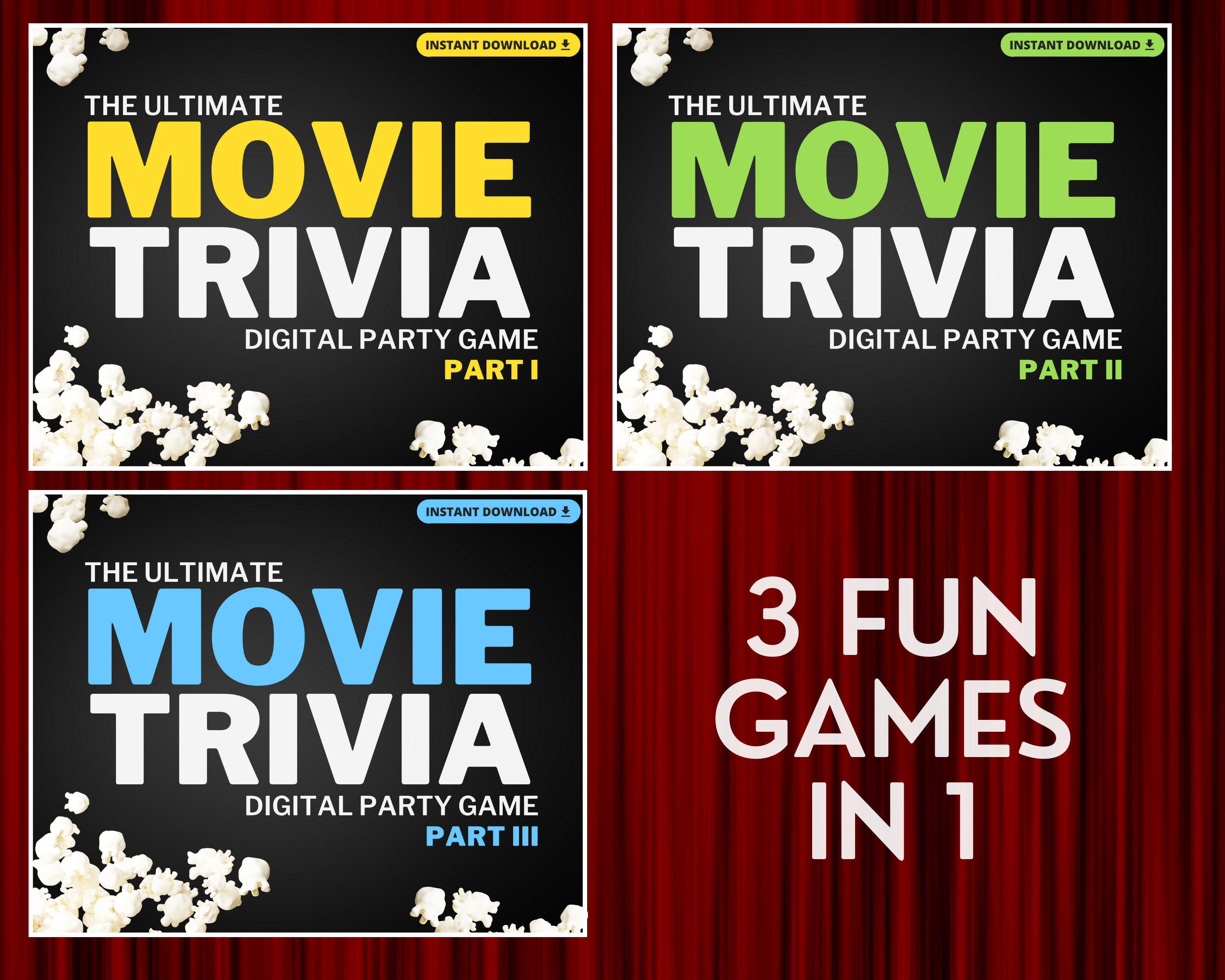 The Ultimate MOVIE TRIVIA Digital Game Bundle | 3 Games to Play ...