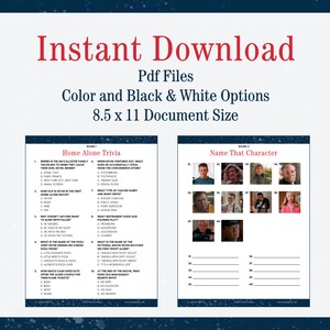 Home Alone Trivia Game: Christmas Holiday Family Fun (PDF Files) - Etsy