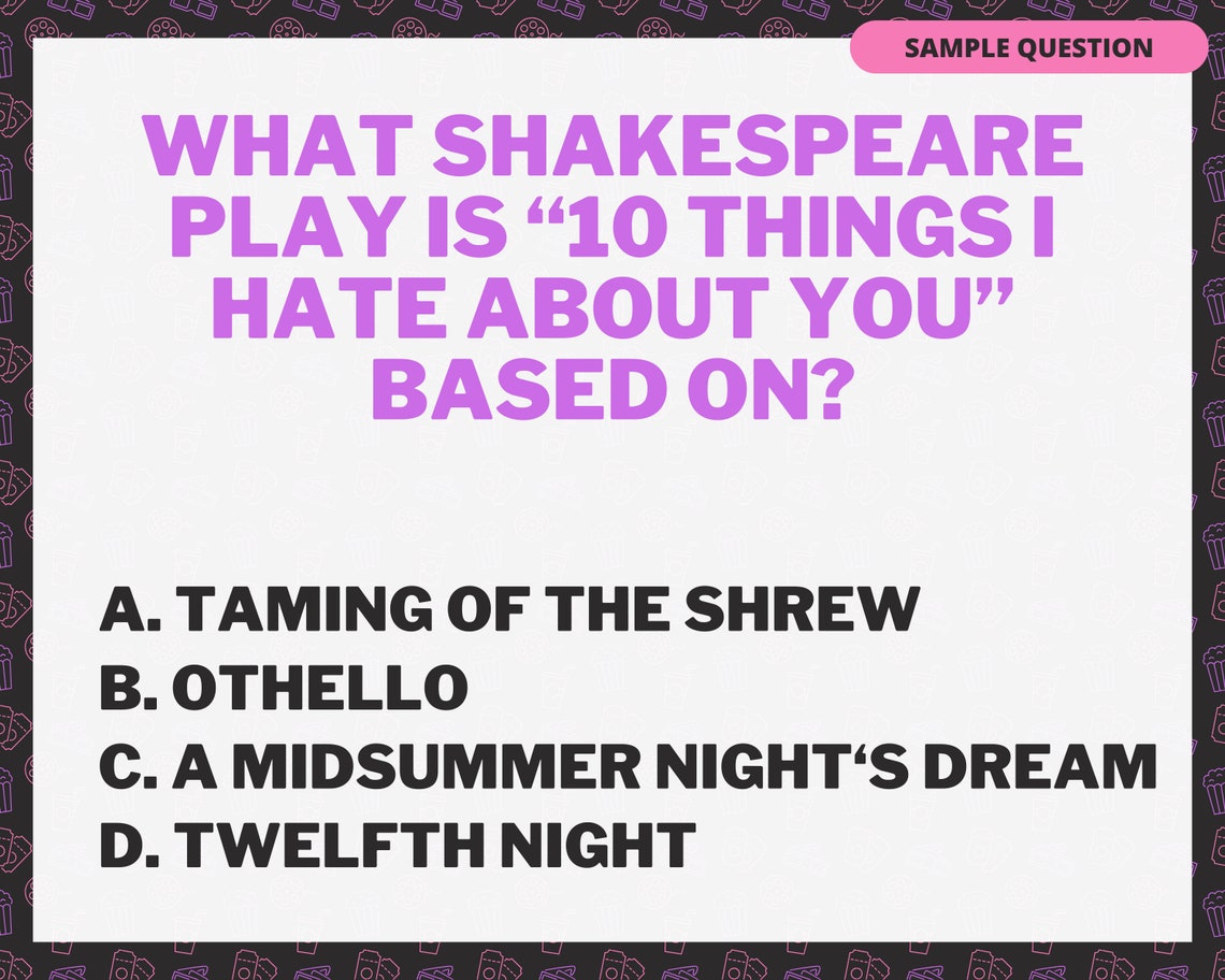 ROMCOM MOVIE TRIVIA Printable Game 6 Rounds & 60 Questions to Test Your ...