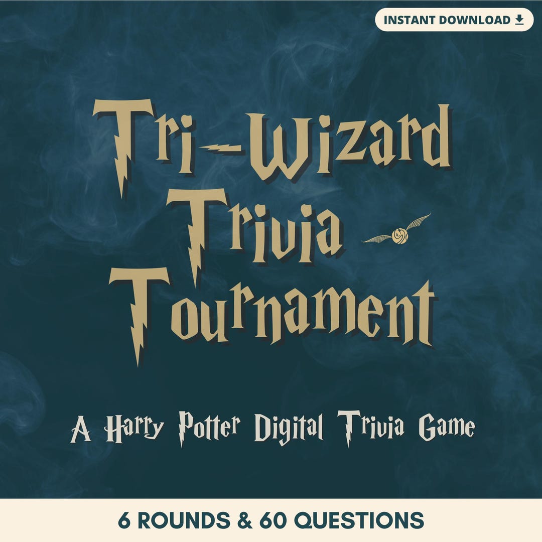 Harry Potter Trivia Game: Tri-wizard Tournament (powerpoint Digital ...