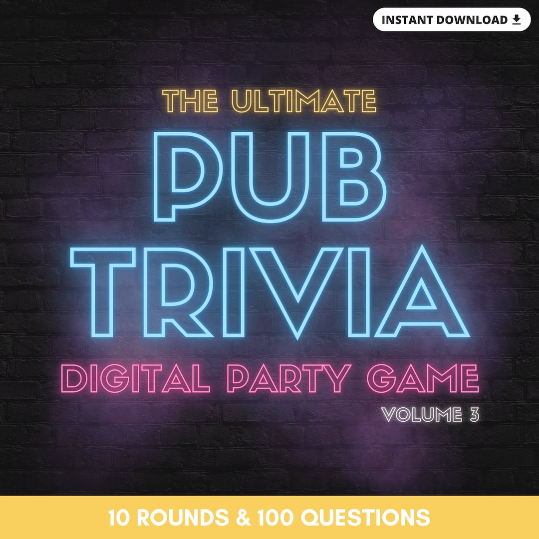 Pub Trivia Digital Game: 10 Rounds, 100 Questions (powerpoint) - Etsy