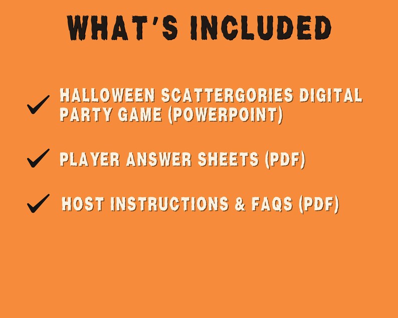 HALLOWEEN SCATTERGORIES Family Party Game | 10 Rounds | Halloween Party ...