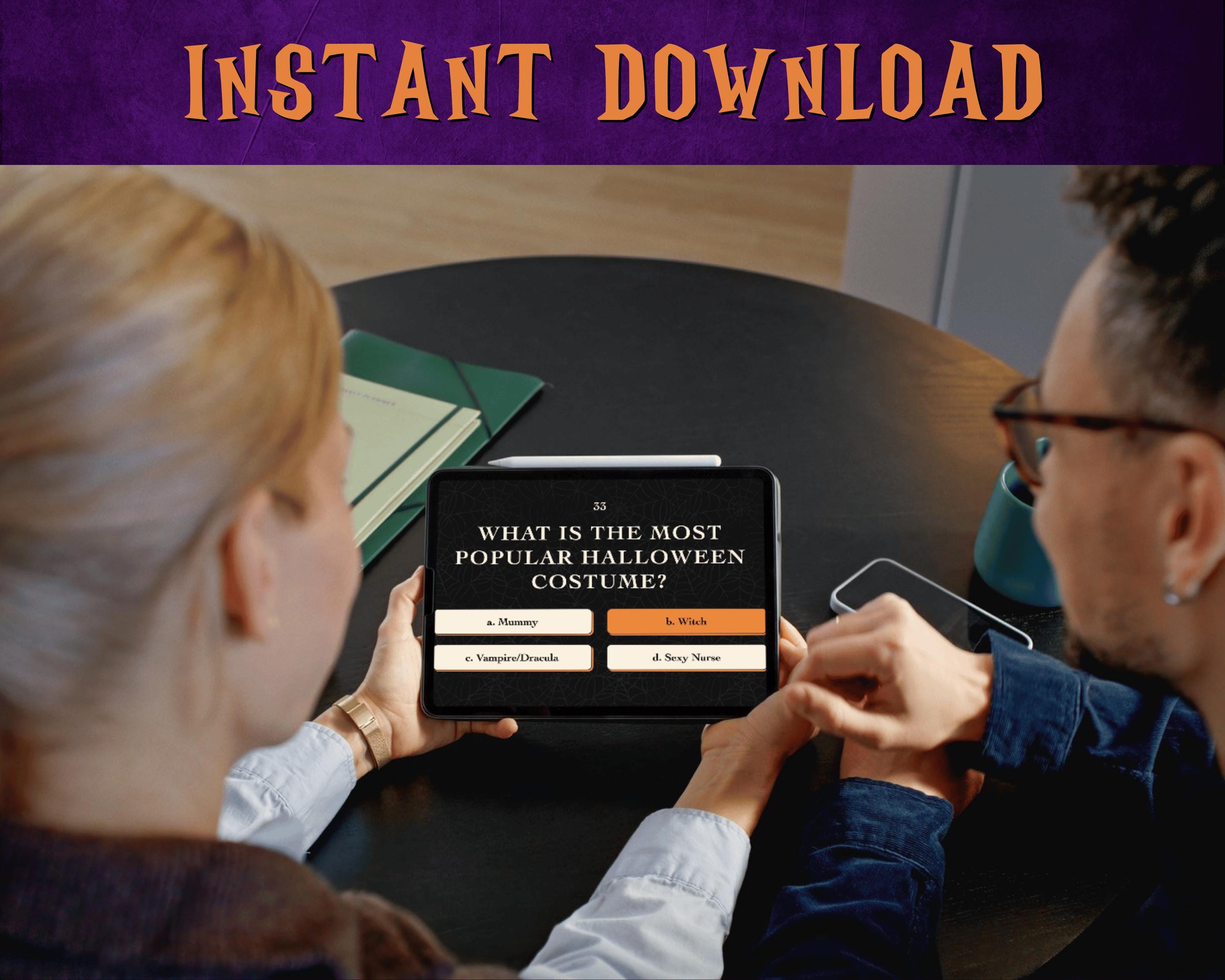 HALLOWEEN TRIVIA Digital Party Game | 5 Rounds & 40 Questions | Digital ...