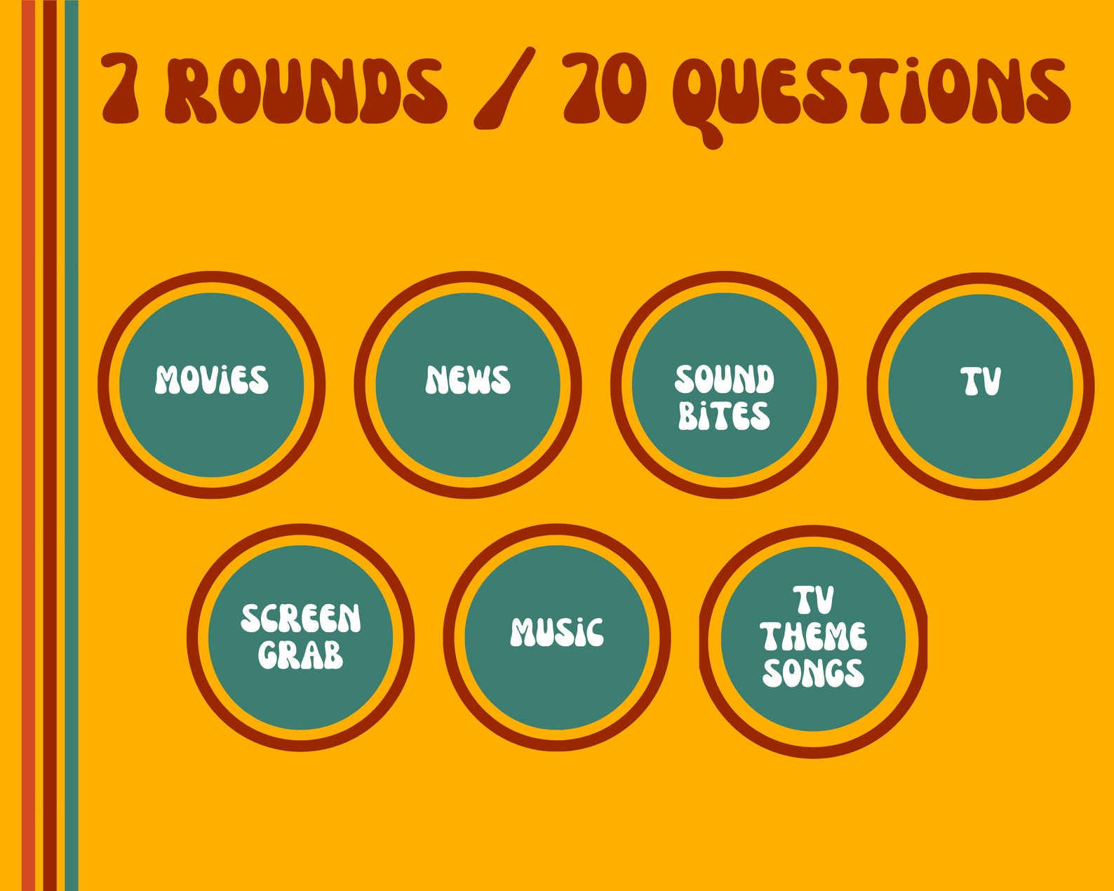 GROOVY 70'S TRIVIA Digital Game | 7 Rounds & 70 Questions | Perfect for ...