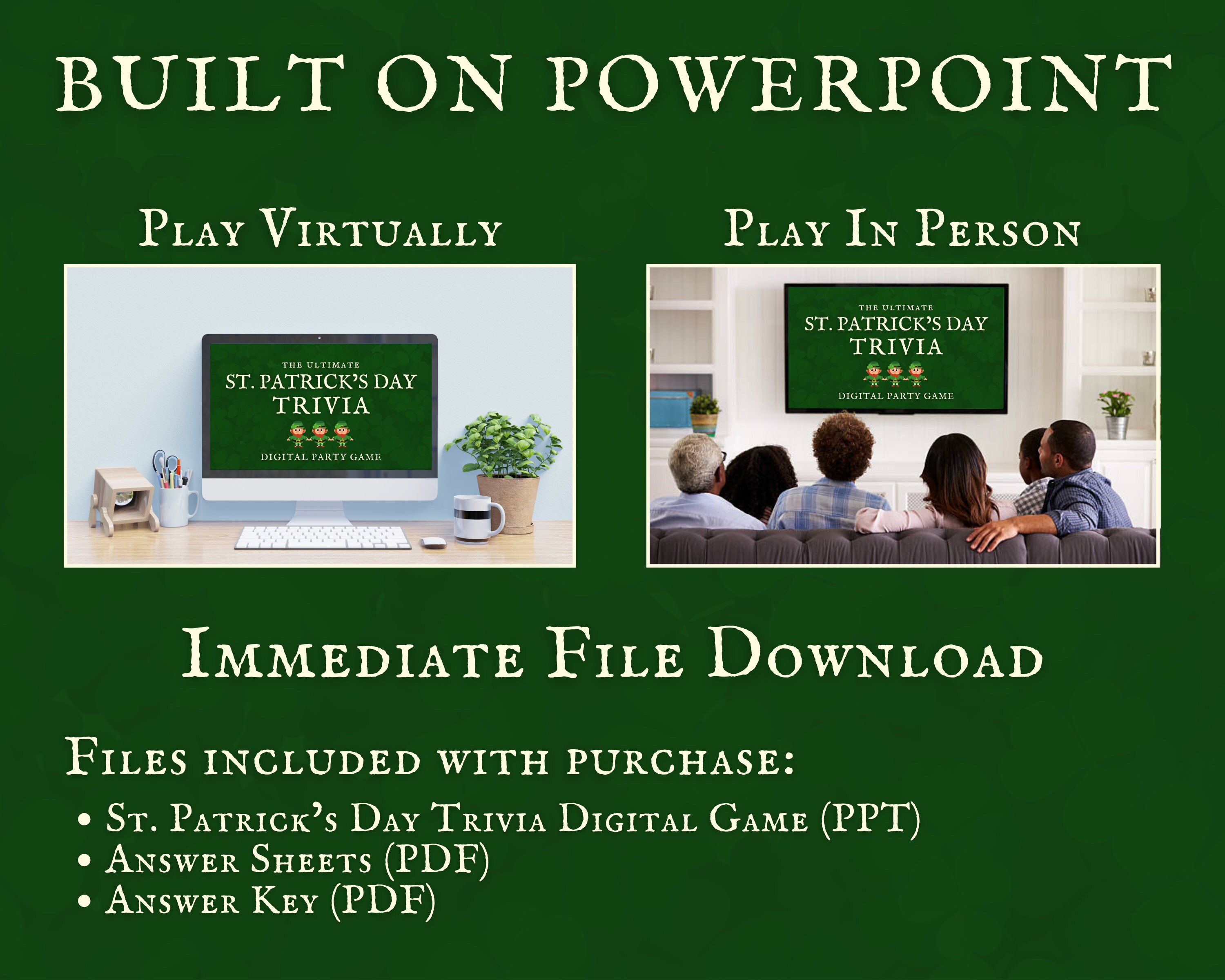 ST. PATRICK'S DAY Digital Trivia Game | Instant Download | 4 Rounds ...