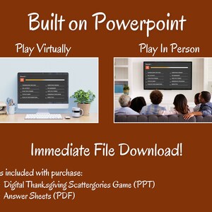 THANKSGIVING SCATTERGORIES Digital Game | 6 Rounds of Categories ...