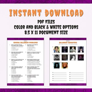 HALLOWEEN TRIVIA | Printable Game | 5 Rounds 50 Questions | Halloween ...