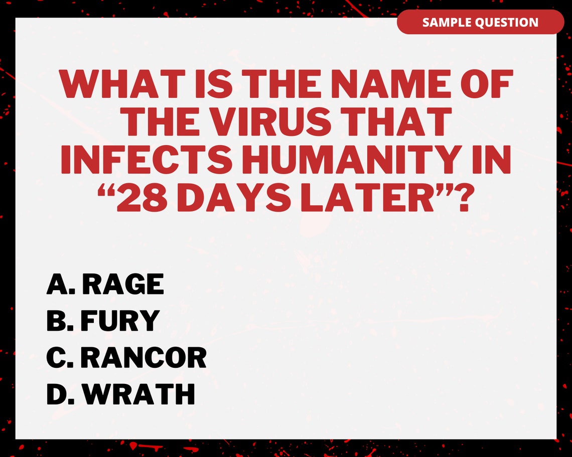 HORROR MOVIE TRIVIA Printable Game 7 Rounds & 70 Questions to Test ...