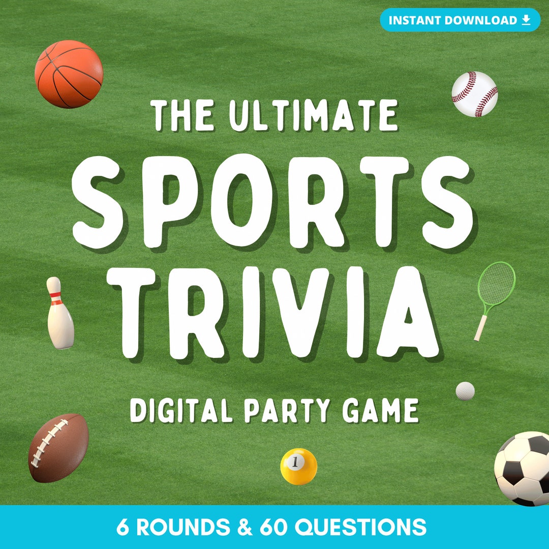 ULTIMATE SPORTS TRIVIA Digital Game | Instant Download | 6 Rounds & 60 ...