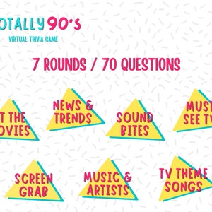 80's & 90's Digital Trivia Game Bundle | 2 Games Included: Awesome 80's ...