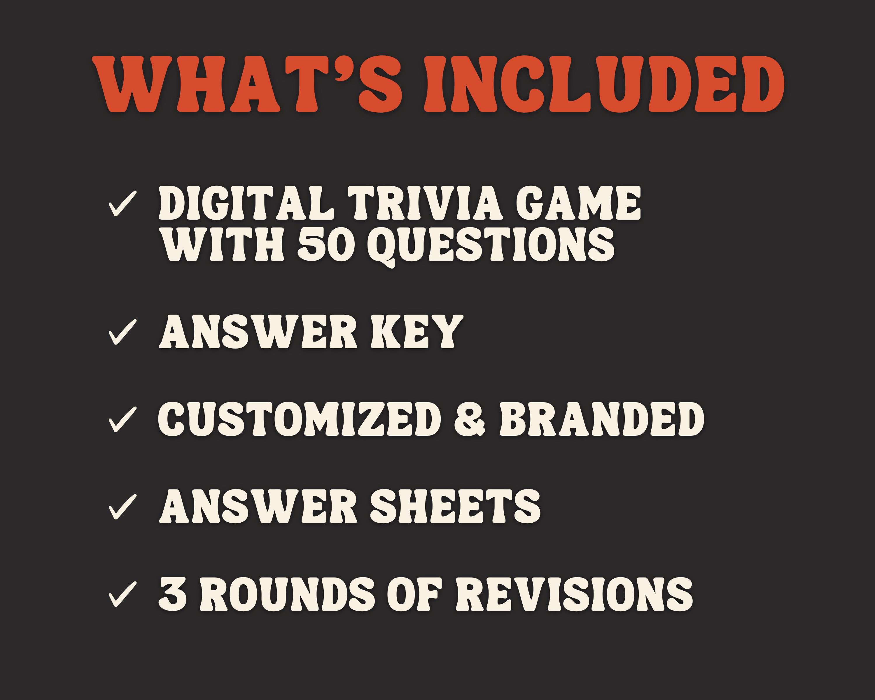 Custom Trivia Game: 50 Questions, Personalized Design (digital Download ...