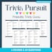 TRIVIA PURSUIT Printable Game | 6 Rounds & 60 Questions | Party Game ...