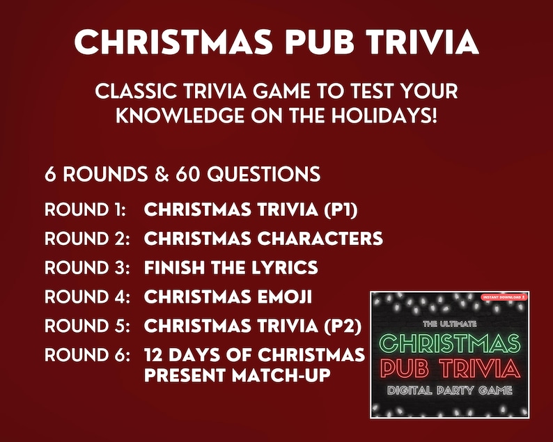 Ultimate CHRISTMAS GAME BUNDLE | 3 Games | Christmas Trivia | Name That ...