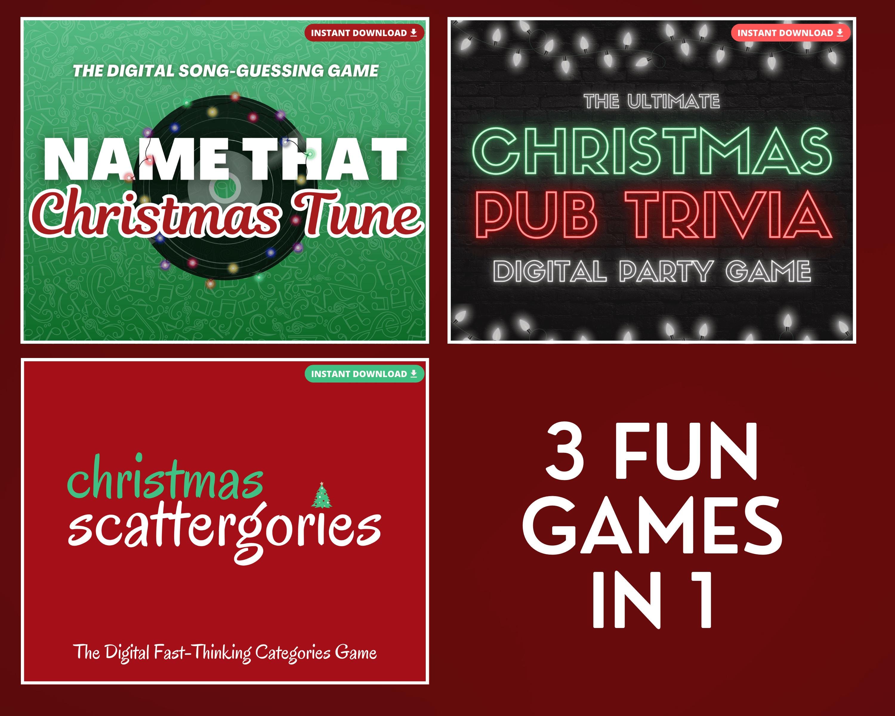 Ultimate CHRISTMAS GAME BUNDLE | 3 Games | Christmas Trivia | Name That ...
