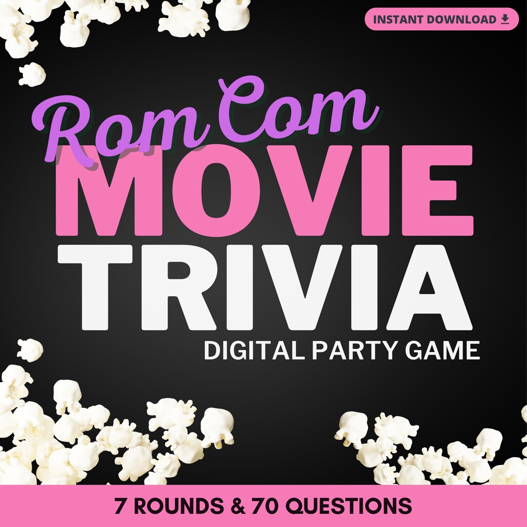 ROMCOM MOVIE TRIVIA Digital Game | 8 Rounds & 80 Questions | Movie ...