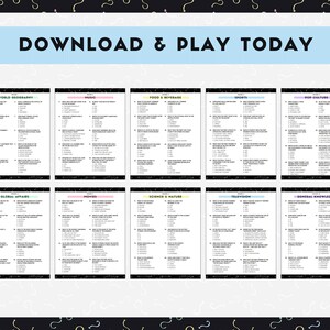 PUB TRIVIA Printable Game | Volume 2 | 10 Rounds & 100 Questions ...